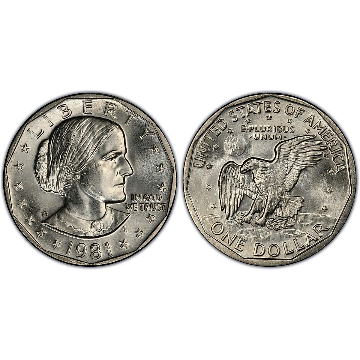 1981 P, D, S Susan B. Anthony Dollar 3 Coin Set Uncirculated
