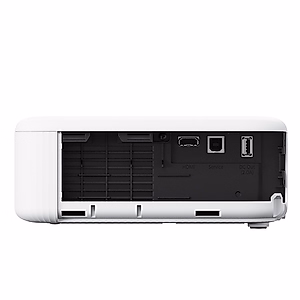 2022 New Upgrade Epson EpiqVision Flex CO-FH02 Full HD 1080p Smart Streaming Portable Projector, 3-Chip 3LCD, 3,000 Lumen Color/White Brightness, Android TV, Bluetooth, 5W Speaker, Home Entertainment
