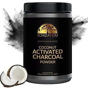 Organic Charcoal Powder by Schizandu - Activated Charcoal Natural, Vegan, Organic, GMO Free - Large Bottle 25 oz Powder