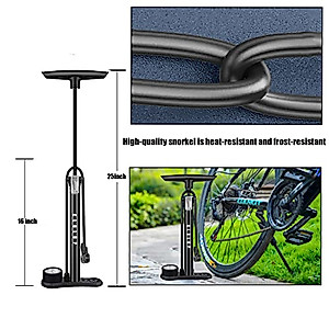 CLOLOP Bike Floor Pump Bike Pump High Pressure 160 PSI,Bicycle Pump with Air Ball Pump Inflator Fits Schrader and Presta Valve