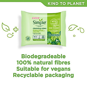 Simple Kind To Skin 25 Cleansing Facial Wipes (3 pack)