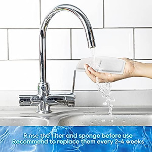 MyfatBOSS Cat Water Fountain Filter and Replacement Pre-Filter Sponges, 12+12 Pack Pet Water Fountain Filters Fit for 100oz/3L Automatic Pet Fountain, Pack of 24