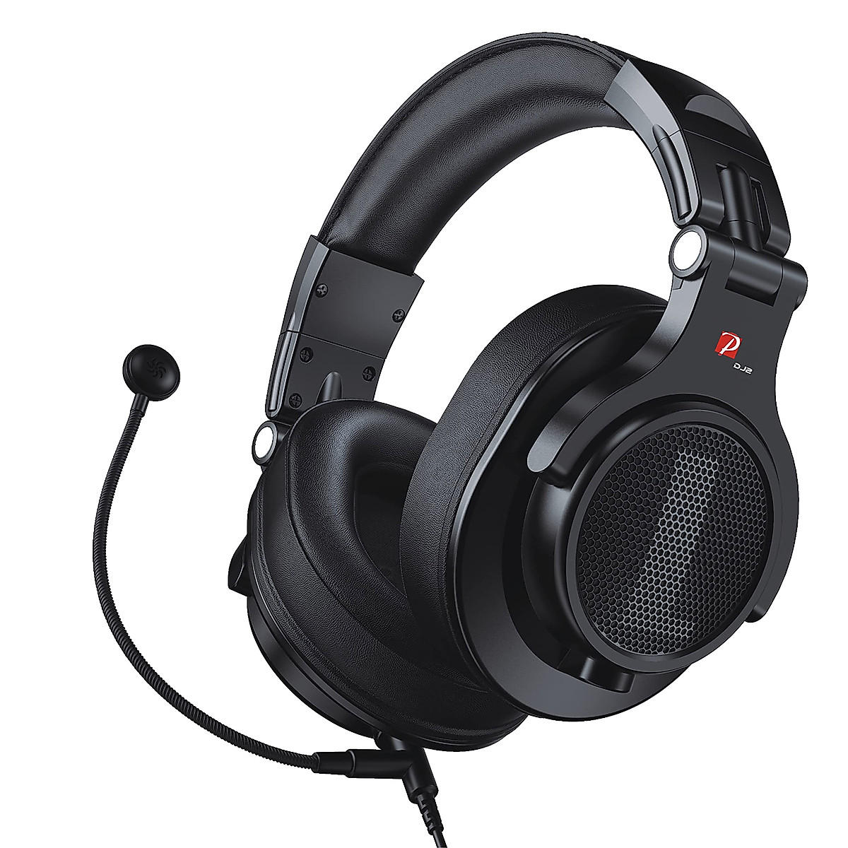 Prosonic DJ2KG Headsets with Boom Mic, Wired Over Ear Headphones for Business Meeting, Skype Zoom, PC Gaming,PS4, Xbox One, Discord, Podcast, Headset with SharePort & Volume Control (Black)