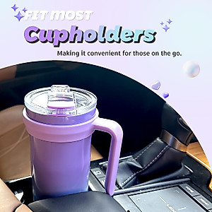 winiwo 20 oz Tumbler with Handle, Easy to Hold, Travel Coffee Mug with Screw Lid, Spill-proof, Insulated Cups, Built-in Up Down Flip, Fit Most Car Cup Holders, Commute, School, Home, Office