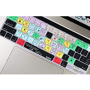 XSKN Ableton Live English Silicone Shortcuts Keyboard Cover Skin for 2019 New MacBook Pro 16 inch A2141 and 2020 New MacBook Pro 13.3 inch A2338 M1/A2251/A2289 with Touch Bar & Touch ID US Version