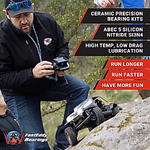 FastEddy Bearings Compatible with Tamiya TT-02 Type-SRX Chassis Kit Ceramic Sealed Bearing Kit