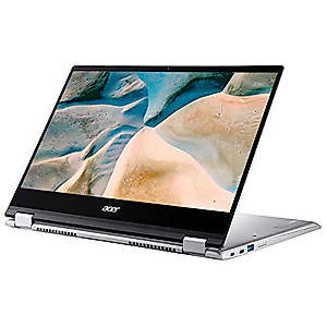 acer 2023 Newest Spin 514 2-in-1 Convertible Chromebook,AMD Ryzen 3 3250C (Up to 3.5GHz),14/'' FHD IPS Touchscreen,8GB RAM,128GB eMMC,WiFi,Backlit Keyboard,12+ Hours,Chrome OS +MarxsolCables,Silver