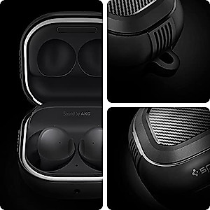 Spigen Rugged Armor Designed for Galaxy Buds2 Pro Case (2022) / Galaxy Buds 2 Case (2021) / Galaxy Buds Pro Case (2021) / Galaxy Buds Live Case (2020) - Matte Black