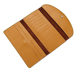 Leather Wallets for Women RFID Blocking Ultra Slim Credit Card Holder Long Ladies Billfold Clutch(B,Black)