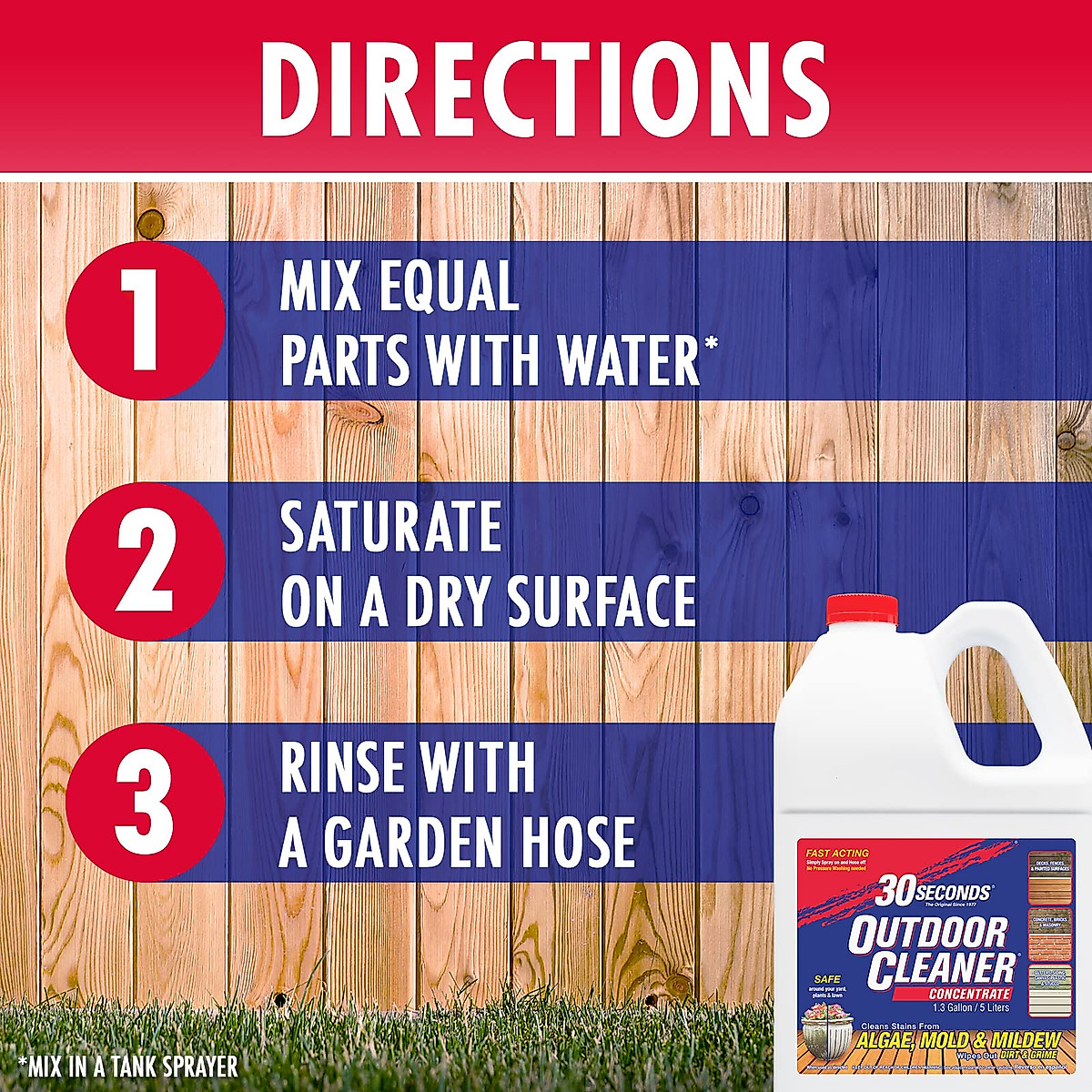 30 SECONDS Mold & Mildew Cleaner & Stain Remover Concentrate | 1 Gallon