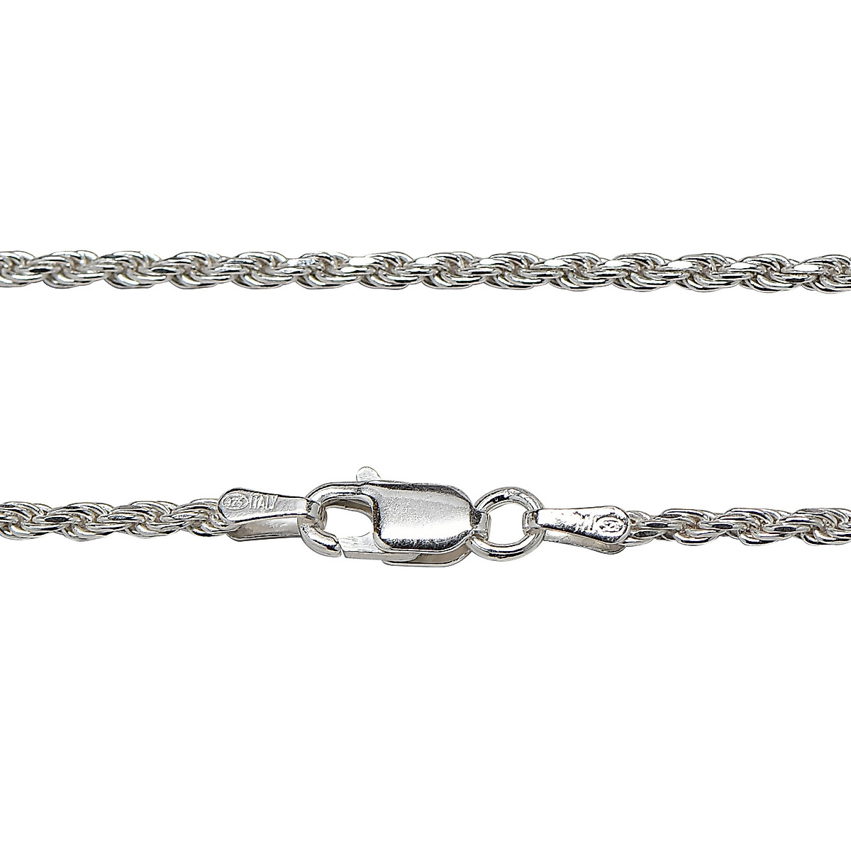 925 Sterling Silver 2MM Rope Chain 18