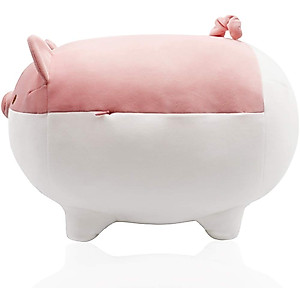 Auspicious beginning Stuffed Animal Toy Anime Kawaii Plush Pig Soft Pillow, Plush Toy Gifts for Boys Girls (Pink, 19.6in)