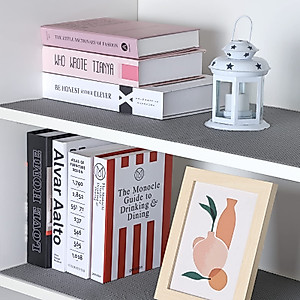 BAKHUK Grip Shelf Liner, Non-Adhesive 17 Inch x 25 Feet Cabinet Liner Durable Organization Liners for Kitchen Cabinets Drawers Cupboards Bathroom Storage Shelves (Gray)