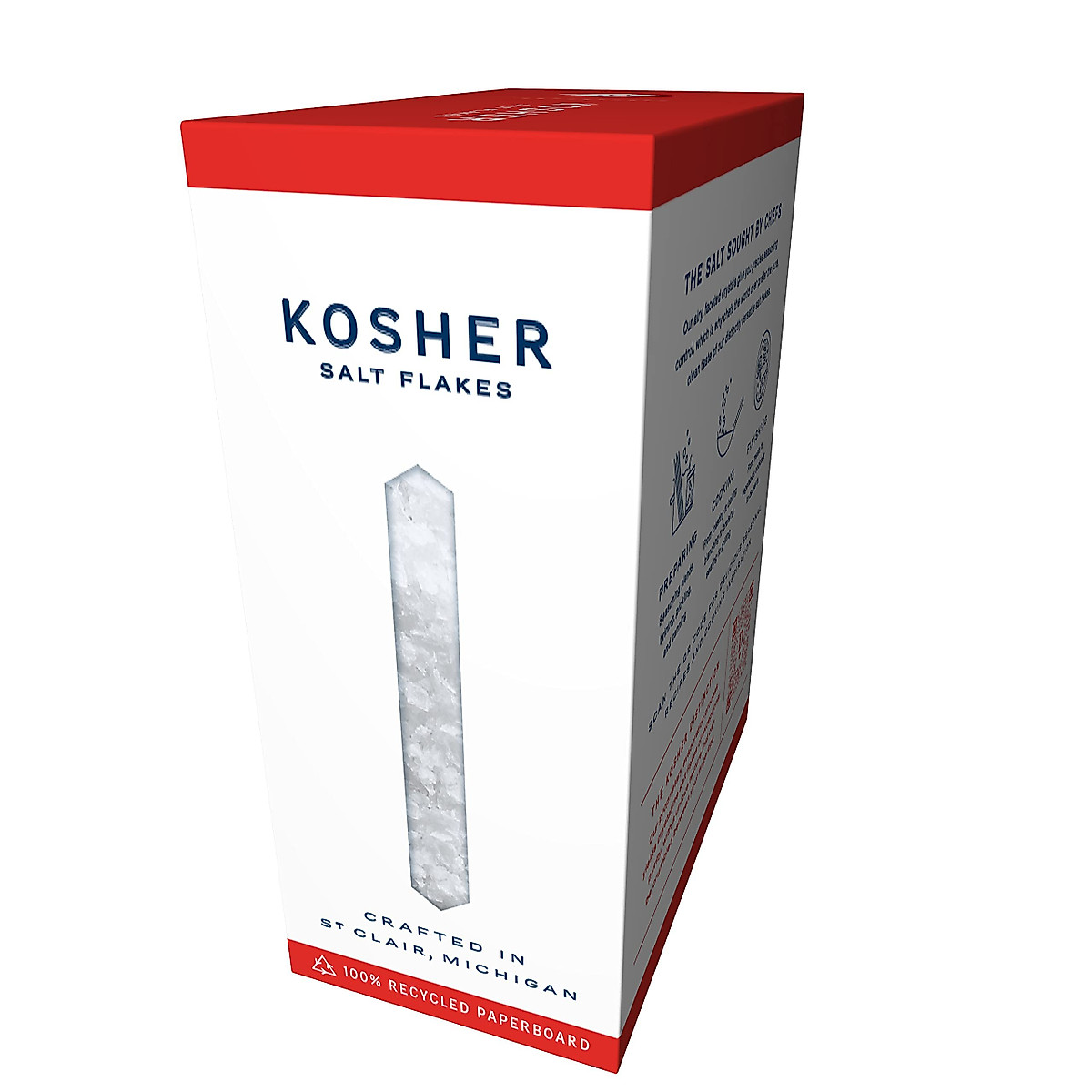 Diamond Crystal Kosher Salt Flakes – Full Flavor, No Additives and Less Sodium - Pure and Natural Since 1886-1 Pound Box