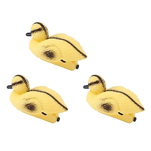 Dpofirs 3Pcs Floating Realistic Baby Ducks for Pond, Plastic Duck Hunting Garden Decor, Duck Pond Matching Game, Floating Plastic Duck Toys, Tub Toy, Gifts (Type A)
