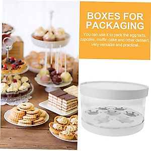NOLITOY 2pcs Cake Box Muffin Cake Carrier Cupcake Storage Containers Cupcake Travel Container Muffin Cake Containers Cupcake Packaging Boxes Cupcake Transport Container Dessert Carrier