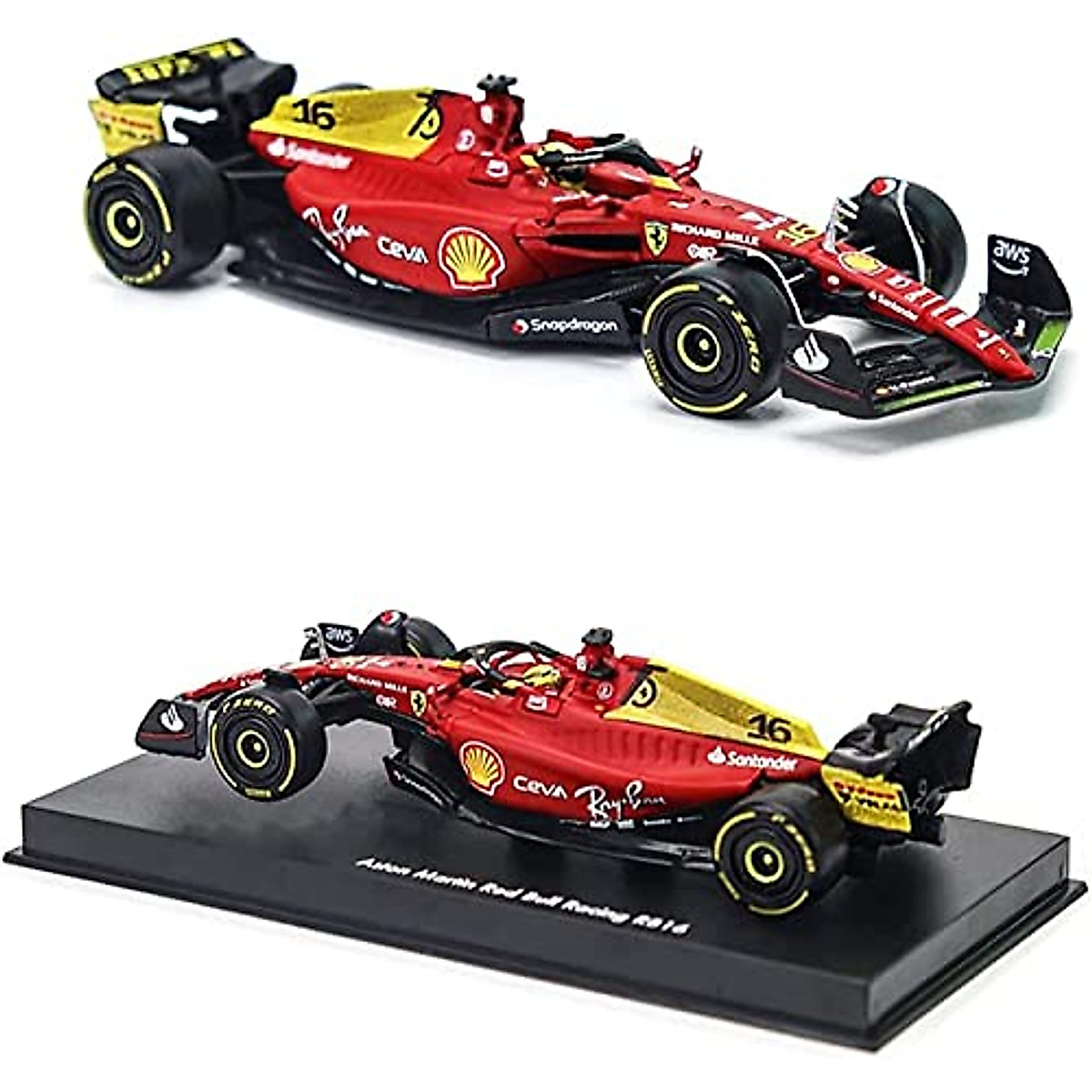 XTD Bburago 1:43 2022 F1 F1-75 75th Anniversary #16 Charles Leclerc F1-75#55 Carlos Sainz Alloy Luxury Vehicle Diecast Cars Model Toy Collection Gift (F1-75 75th #16 Hardcover)