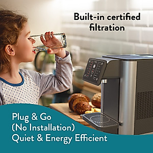Aqua Optima Aurora Countertop Hot & Cold Filtered Water Dispenser & 6 Replacement Filters