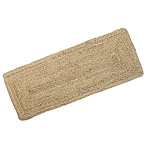 Madhu International Natural Jute Table Runner Rug, Long-Lasting Hand-Woven Rectangular Area Rug, Made from Jute Material for Indoor & Covered Door Entrances, 13 X 36 Inch