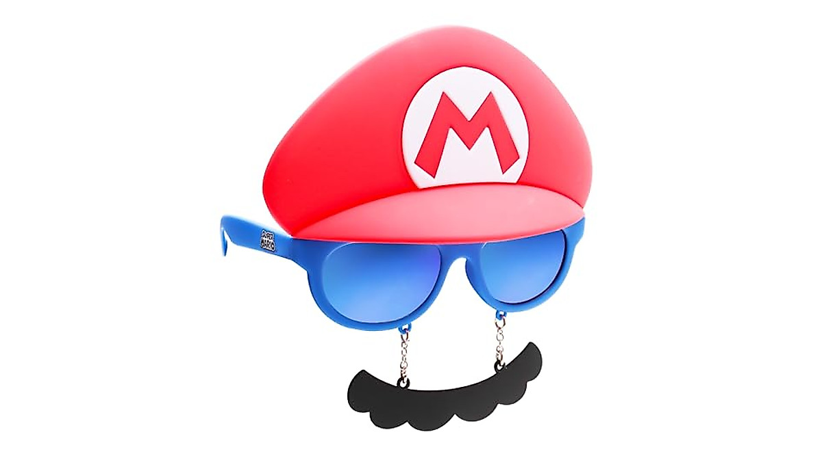 Sun-Staches Mario Sunglasses - Fun Costume Accessory