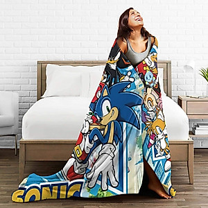 Longview Game Blanket Ultra-Soft Flannel Throw Blanket Cartoon Blankets Light Weight Bed Couch Living Room for Boys Grils 50''X40''