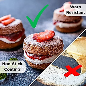 Wrenbury Pro Mini Cheesecake Pans Removable Bottom 12 Hole - Heavy Gauge Carbon Steel Muffin Cupcake Pan Loose Bottom Springform for Baking - 3 Inch Individual Cheesecakes Tin - PFOA Free