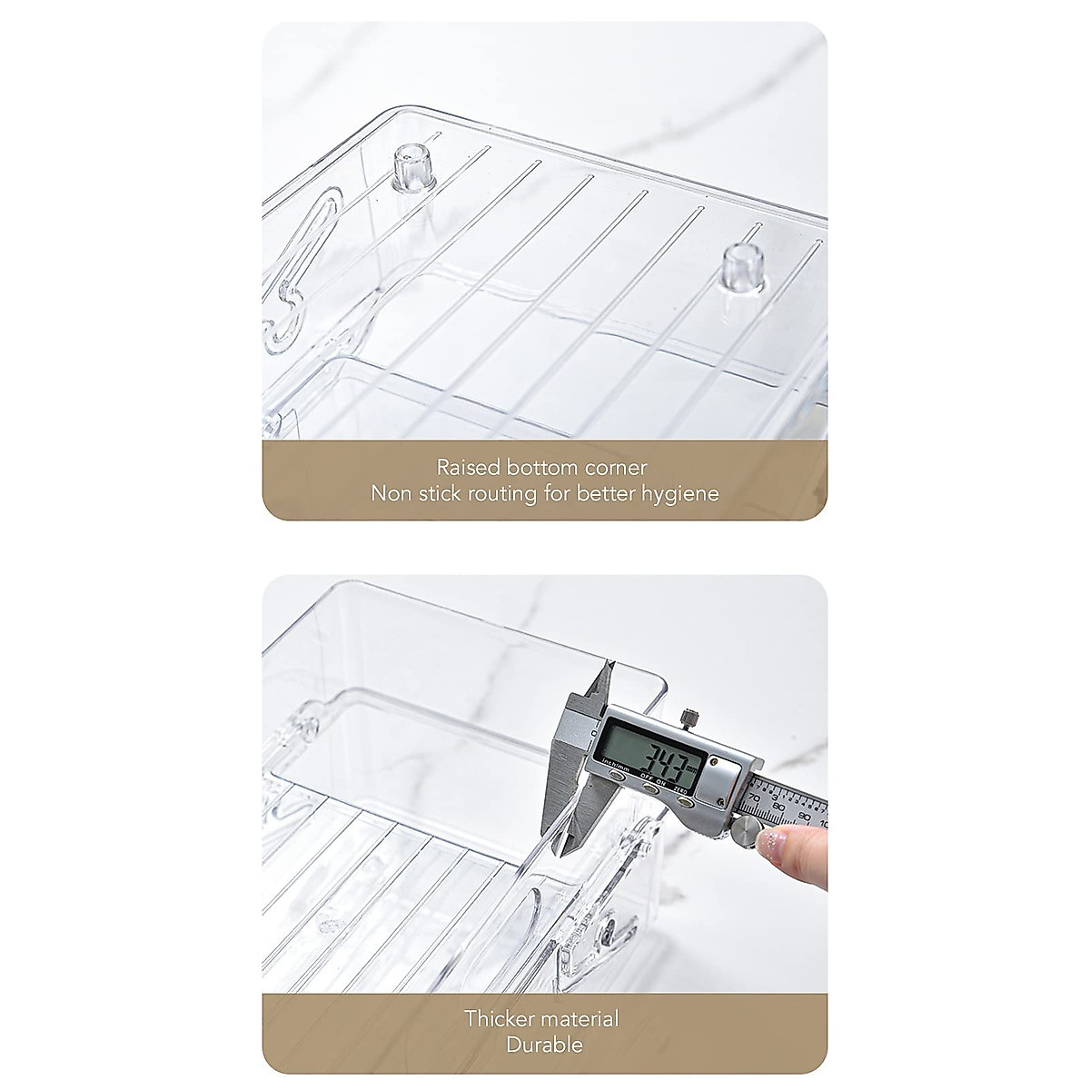 Beverage Can Organizer Bins for Refrigerator, Double Layers Soda Can Storage Organizer, Can Dispenser Beverage Holder, Plastic Food Pantry Storage Rack for Kitchen, Automatic Replenishment