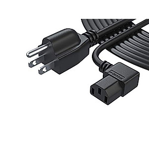 Pwr 3 Prong LCD TV AC Power Cord Cable: Extra Long 12Ft Replacement for Vizio Samsung Toshiba Sony Panasonic Lg Dell Monitor Plasma DLP LED Screen Ps3 Xbox 360 Epson Printer