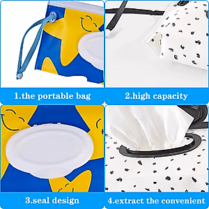 7 Pack Baby Wipes Dispenser, Portable Baby Diaper Wipe Holders, Refillable Wipes Containers, Reusable Travel Wet Pouch