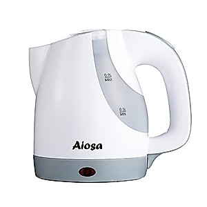 Aiosa Electric Kettles(White),0.9L,Mini Water Kettle,Hot Water Kettle Electric,Portable Tea Kettles With Auto Shut Off,Travel Small Kettle,Kettle Water Boiler,Personal Kettle