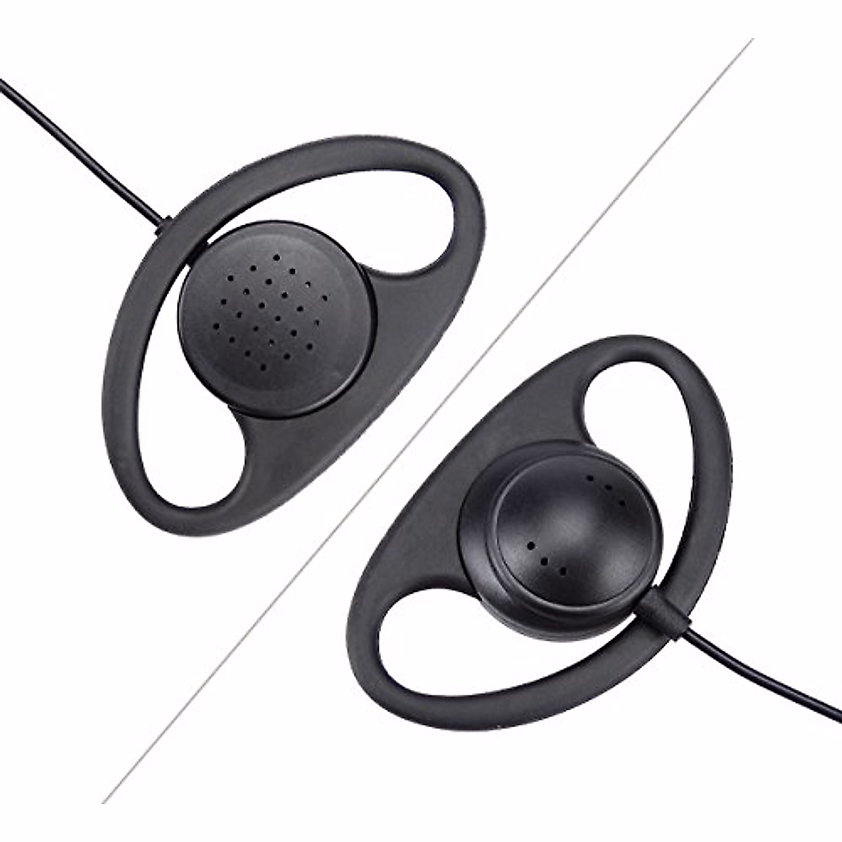 XFOX Walkie Talkie Earpiece 2Pin D Shape Earpiece Headset Push to Talk Mic compatiable with Moto Two Way Radio Walkie Talkie CP040 CP200 CLS1410 CLS1450 GP208 GP2000 GP3188 Etc.