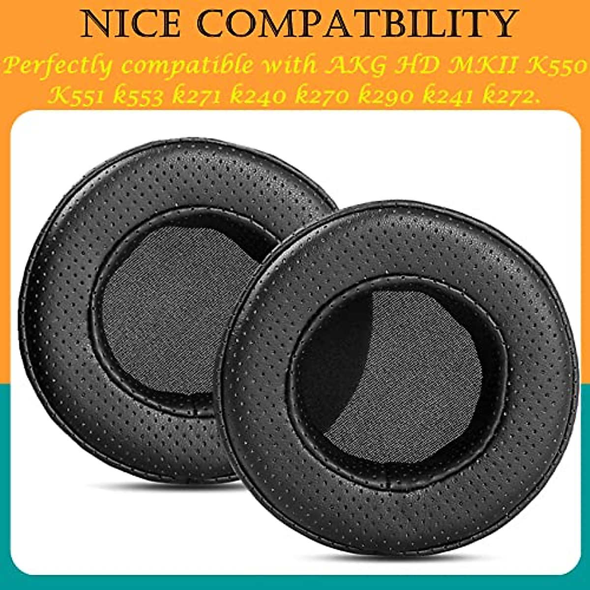 TaiZiChangQin Upgrade Thicker Ear Pads Cushion Memory Foam Replacement Compatible with AKG HD MKII K550 K551 k553 k271 k240 k270 k290 k241 k272 Headphone