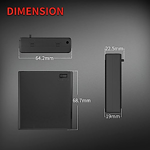 DAIERTEK 4 AA Battery Holder with Switch 6V Battery Case Holder with Cover 4 Slots 1.5V AA Battery Storage Box with Wires Battery Connector -3pcs
