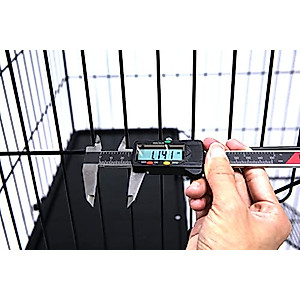 Homey PET INC Folding Wire Cat Ferret Collapsible Foldable Lockable Habitat Crate with Casters,Tray and Hammock, 36", Black