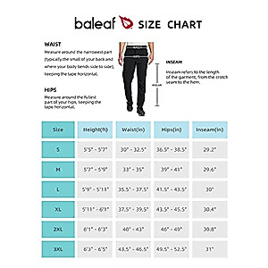 BALEAF Men's Mountain Bike Pants MTB Cycling Pants Hiking Running Gear Bicycle Biking Water Resistant Lightweight Outdoor Black 2XL