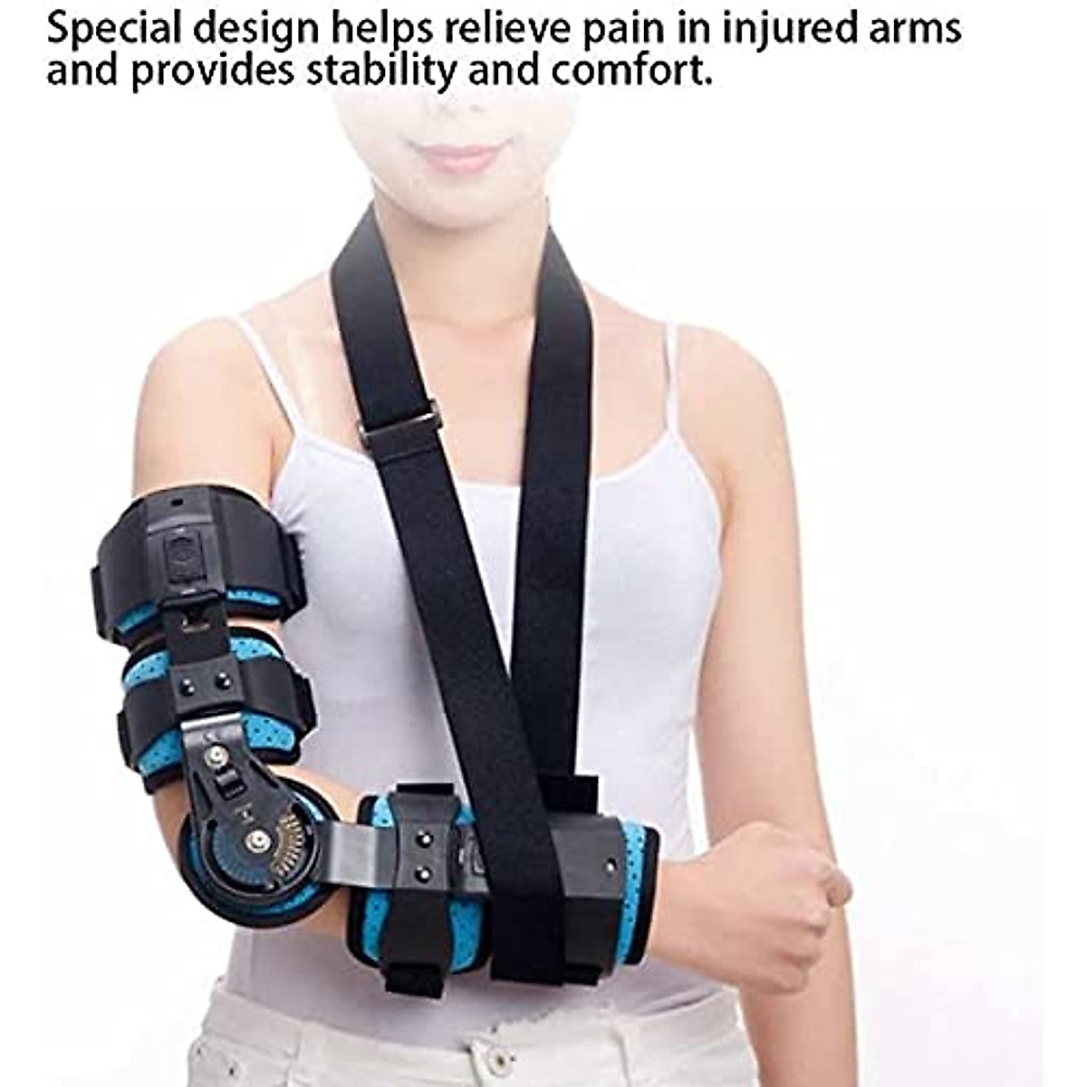 QIANMEI Fixed Elbow Brace Arm Fixation Joint Brace Suitable for Elbow Injury,Orthopedic Brace, Apply to Dislocation, Sprains, Strains Tears Quick Recovery (Size : Left)