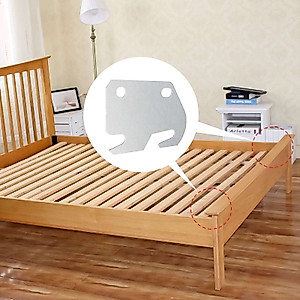 Bed Frame Hooks for Wooden Beds 4pcs Replacement Universal Bed Rail Hook Plates Parts Headboard and Footboard Heavy Duty Catch Hook for Bed Accessories