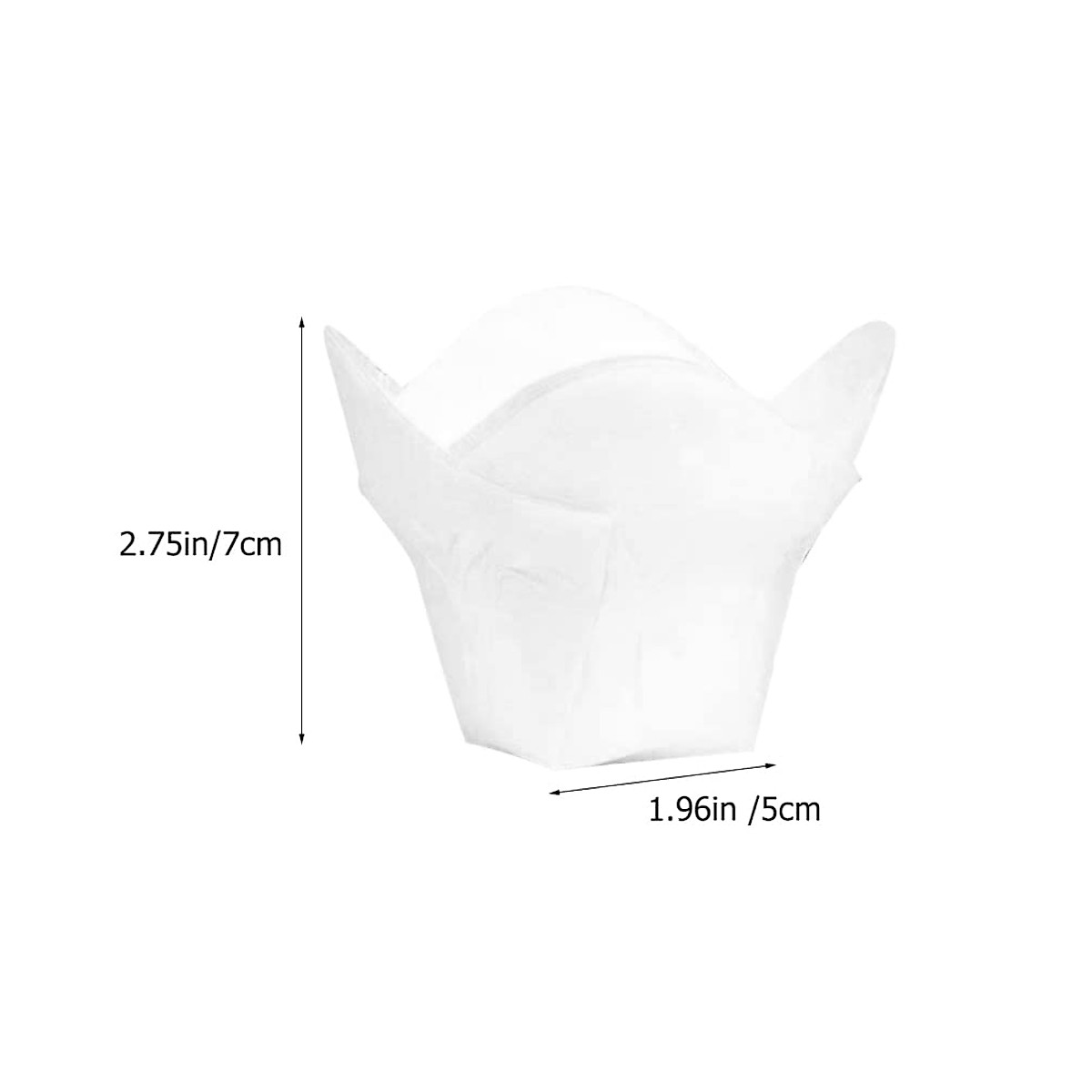 Cabilock 100pcs Cupcake Liners Tulip Lotus Style Baking Cups Cupcake Wrapper Muffin Liners Baking Cups Greaseproof Paper for Bakery (White)