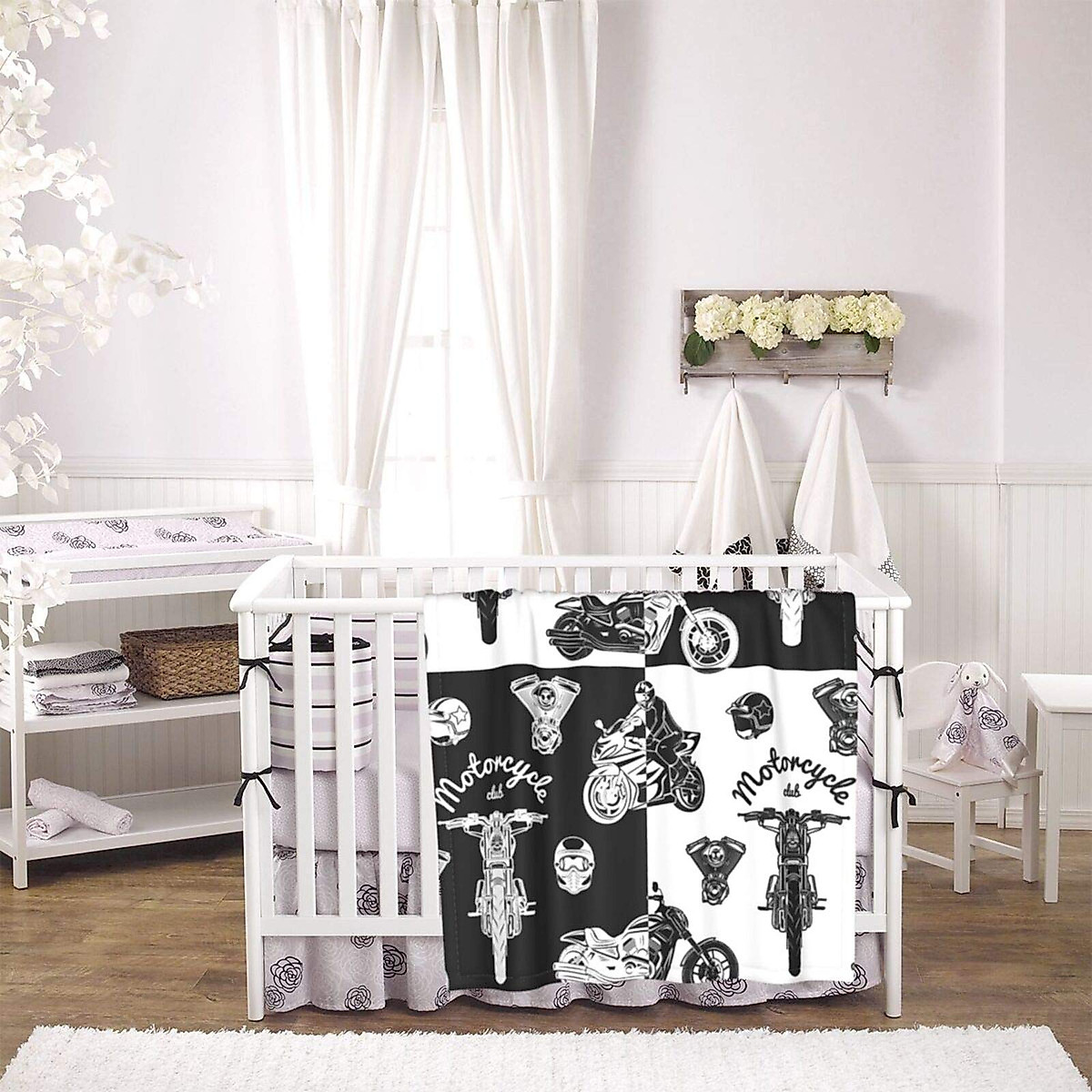 DYPOHJLRBJ Motorcycle Equipment Super Soft Toddler Newborn 30 x 40 inch Baby Blankets for Boys and Girls, Plush Swaddling Blanket for Stroller, Crib and Nursery