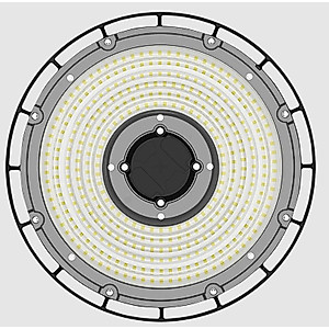 RAB H17XXLB Field Adjustable 300W/400W/500W LED Highbay, 3000K/4000K/5000K, Black