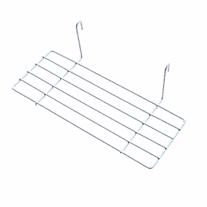 VOSAREA Hanging Straight Shelf for Wire Wall Grid Panel Display Rack Home Room Decor 25x10cm (White)