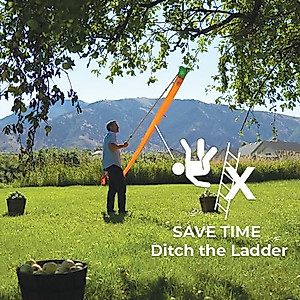 Easy Pickins EP-FH-1 Fruit Picker Basket with Funnel, Green