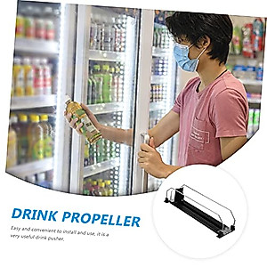 Garneck Propeller Beverage Organizer for Fridge Tool Tray Organizer Magnetic Shelf for Refrigerator Drink Holder Self Pushing Drink Organizer Fridge Drink Organizer Pusher Drink Propeller