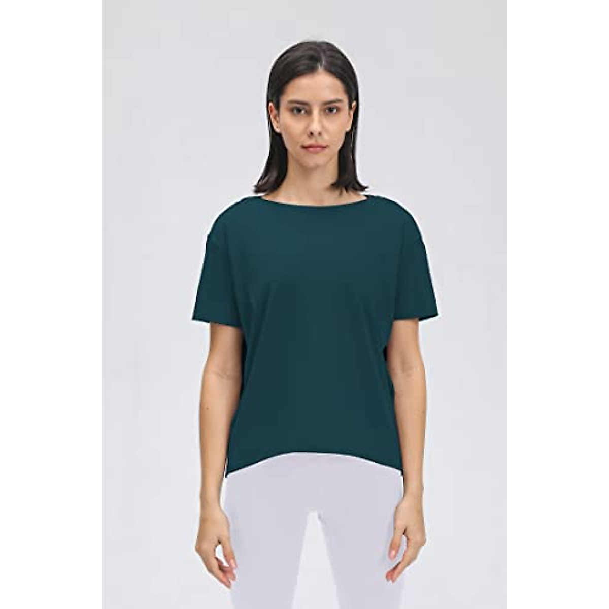 Loose Fit Workout Shirts for Women Short Sleeve Sports Tees Breathable Gym Tops