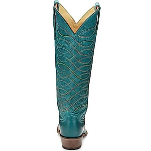 Justin Women's Whitley Western Boot Round Toe Turquoise 6 M US