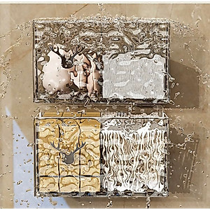 Remtavena Makeup Cotton Storage Box, No-Drill Wall-Mounted Shelf for Bathroom, Cotton Swab and Lipstick Holder, Light Luxury, High Aesthetics (White 2pcs)