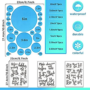 288 Pieces Polka Dot Wall Sticker Inspirational Wall Decal for Classroom Kids Motivational Quote Circle Wall Sticker Removable Lettering Positive Saying Sticker for Dance Yoga Gym Nursery (Classic)