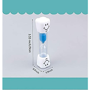 2 Minute Sand Timer Set for Brushing Teeth Pack of 6 Colorful Smiley Hourglass Timers