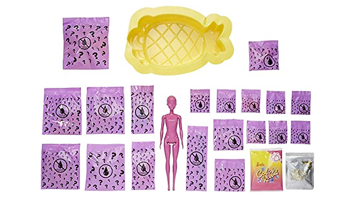 Barbie Color Reveal Foam Doll & Pet Set with 25 Surprises for Kids 3+