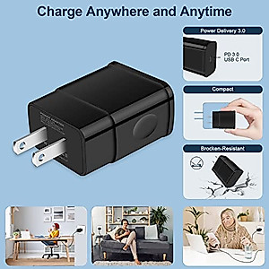 USB C Plug in Wall Charger,25W PD Adapter Super Fast Charging Samsung Charger Block for Galaxy S23 S23+ S23 Ultra A14 A13 A53 5G S22 S21 Fe S20 Z flip 4 3 A03S A04S A02S A12 A32 A42 A21 A51 A71,iPhone